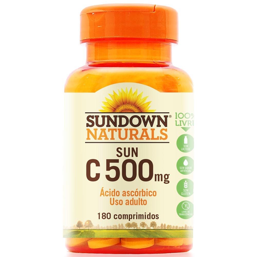 Vitamina C Sun C 500mg 180 Comprimidos Sundown :: UniNatural