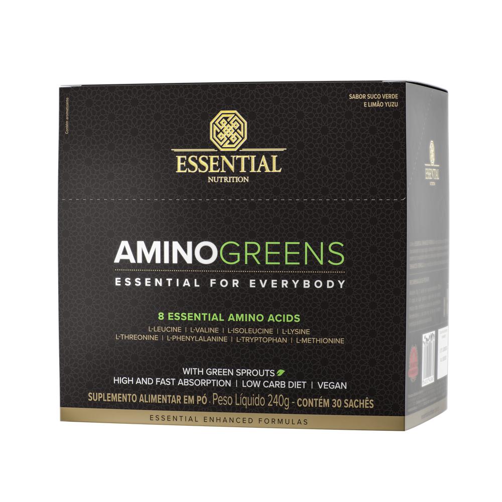 Amino Greens Box com 30 Sachês de 8g Essential Nutrition :: UniNatural