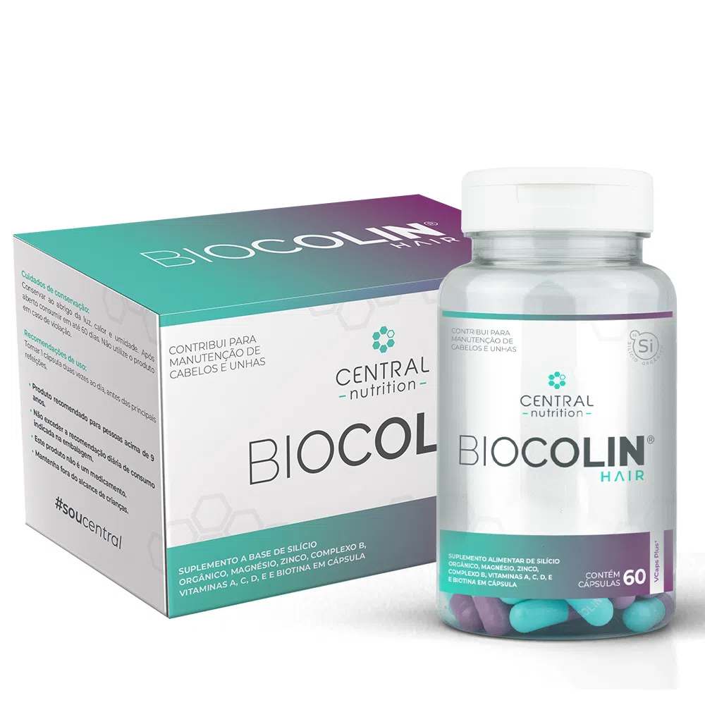 Biocolin Hair 60 Cápsulas Central Nutrition :: UniNatural