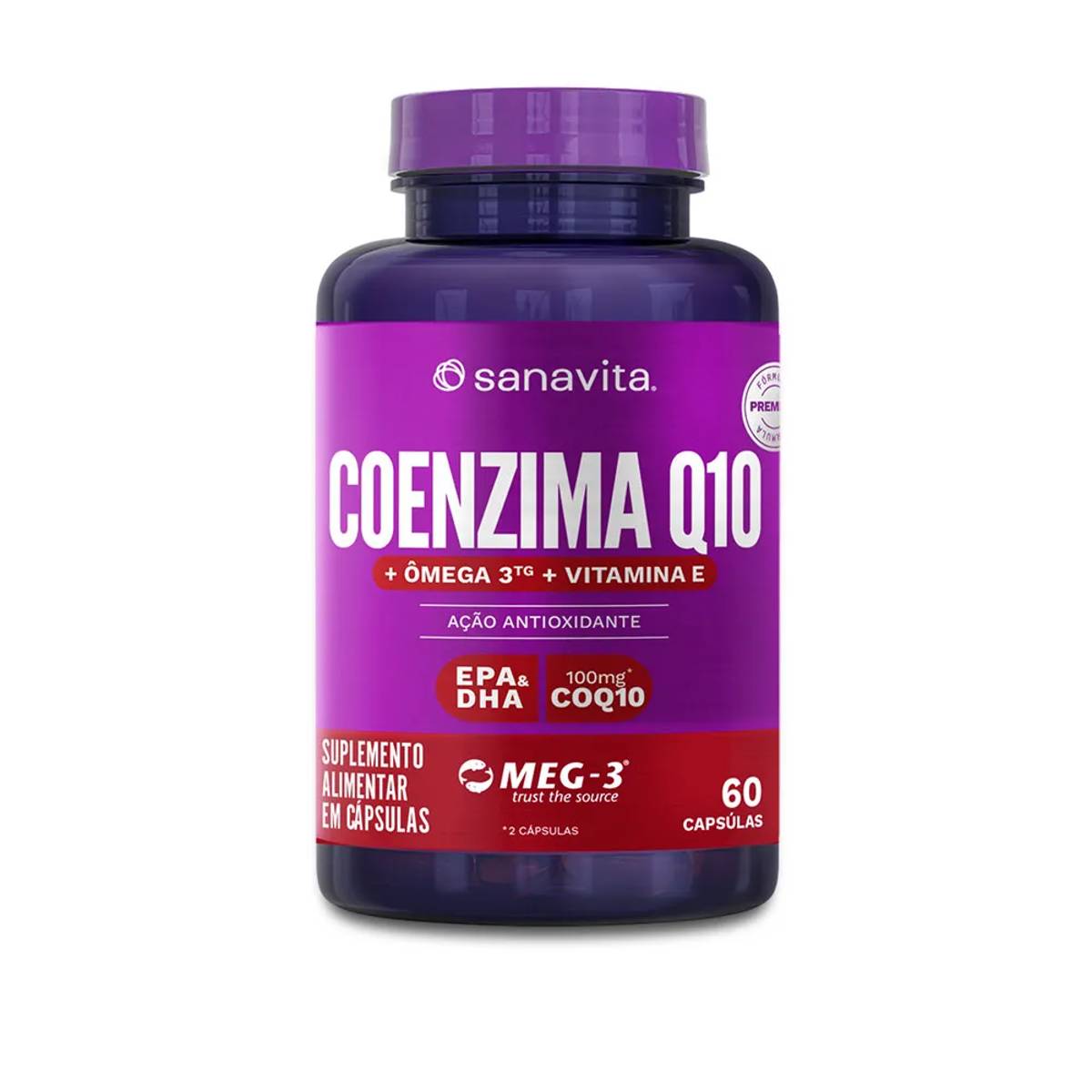Coenzima Q10 + Ômega 3 60 Cápsulas Sanavita :: UniNatural
