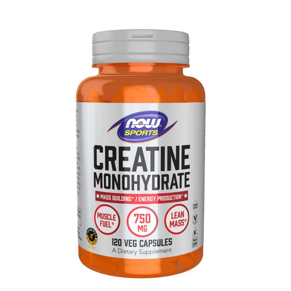 Creatina Monohidratada 750mg 120 Cápsulas Now Sports :: UniNatural