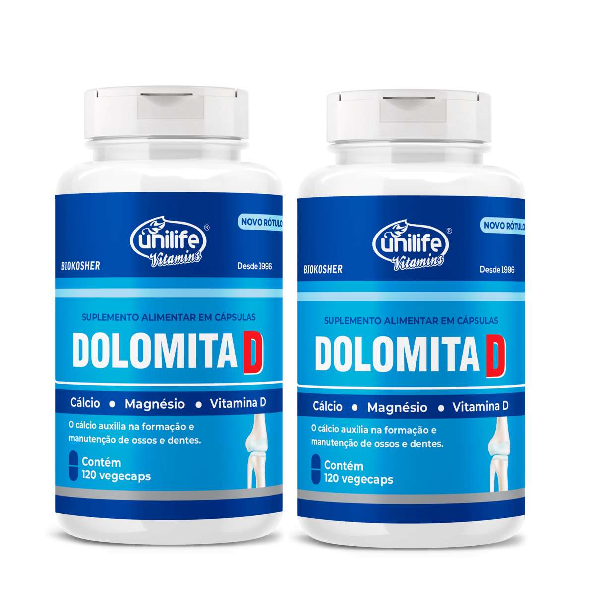 Dolomita D Kit com 2Un de 120 Cápsulas Unilife :: UniNatural