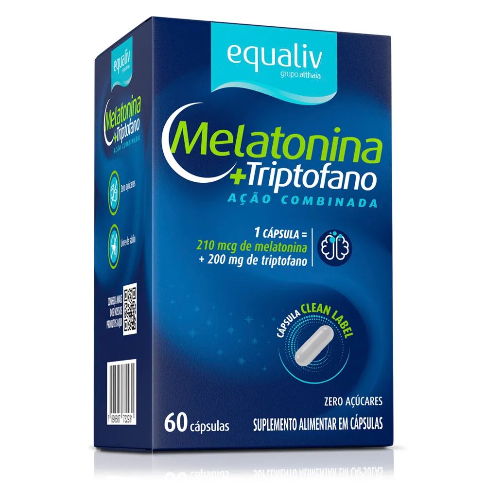 Equaliv Melatonina + Triptofano 60 Cápsulas :: UniNatural