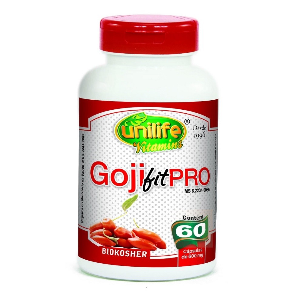 Goji Fit Pró 600mg 60 Cápsulas Unilife :: UniNatural