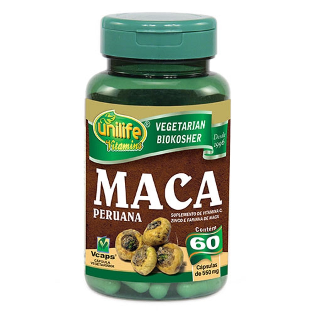 Maca Peruana + Vitamina C e Zinco 60 Cápsulas Unilife :: UniNatural