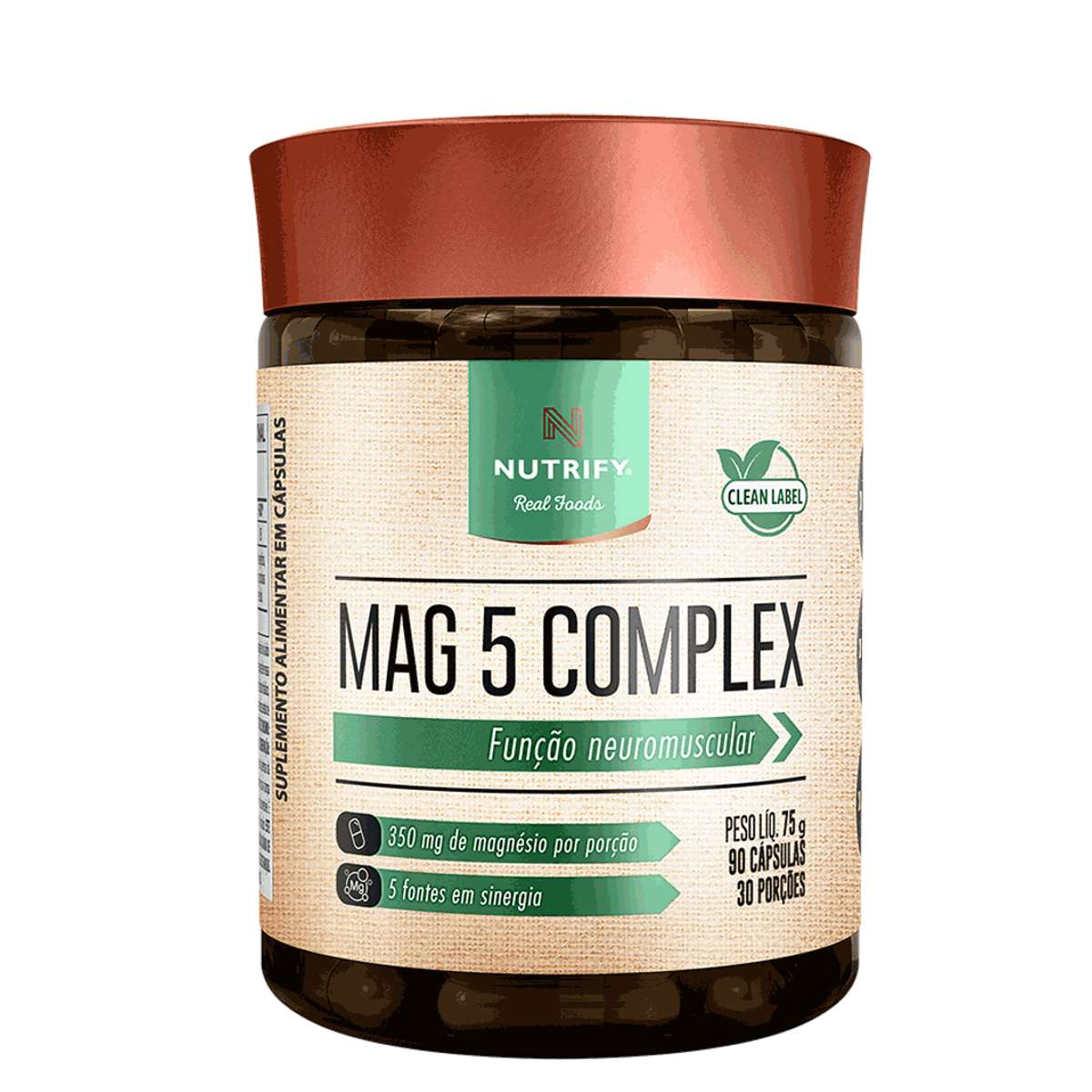 Mag 5 Complex 90 Cápsulas Nutrify :: UniNatural