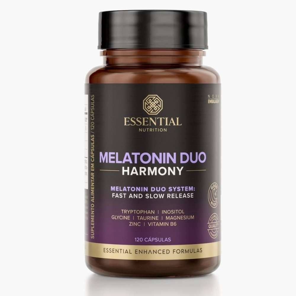 Melatonin Duo Harmony 120 Cápsulas Essential Nutrition :: UniNatural