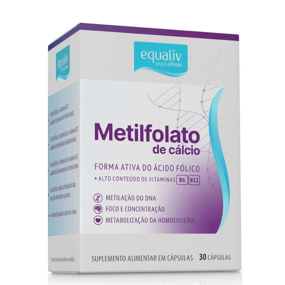Equaliv Metilfolato de Cálcio + Vitamina B6 e B12 30 Cápsulas :: UniNatural