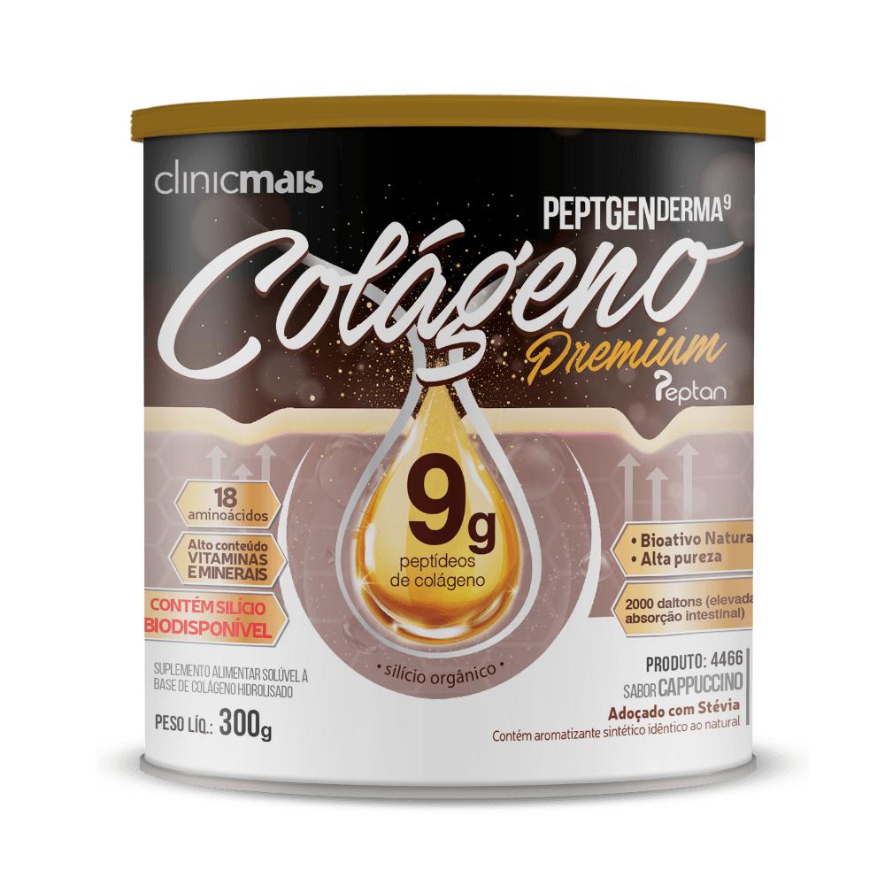 Colágeno PeptgenDerma9 Premium Cappuccino 300g ClinicMais :: UniNatural