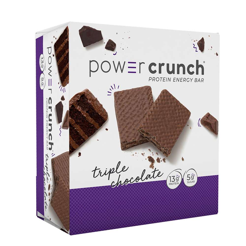 Barra de Proteína Power Crunch Bar Triple Chocolate Caixa com 12 Barras ...