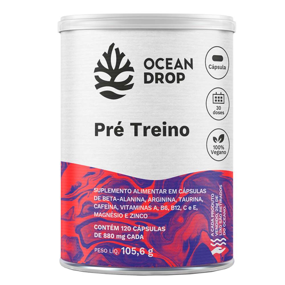 Pré Treino 120 Cápsulas Ocean Drop :: UniNatural