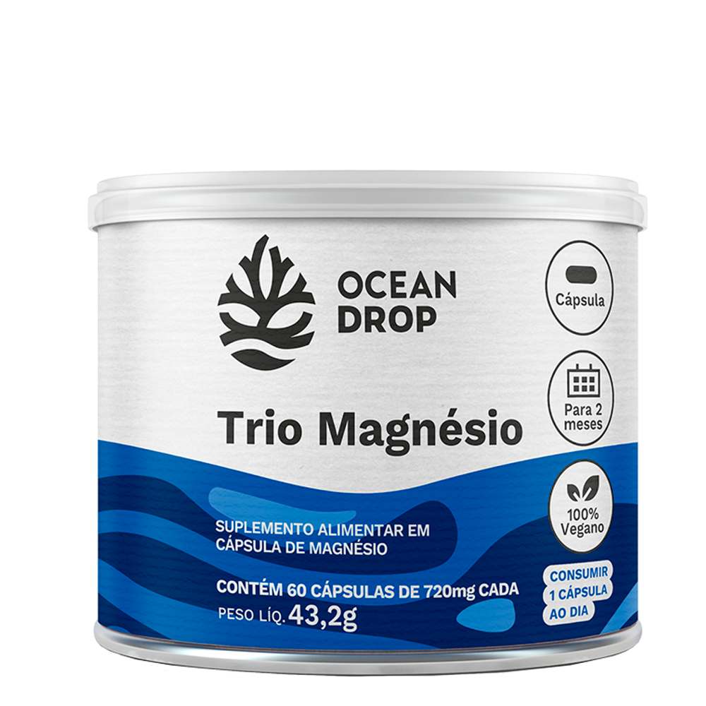 Trio Magnésio 60 Cápsulas Ocean Drop :: UniNatural