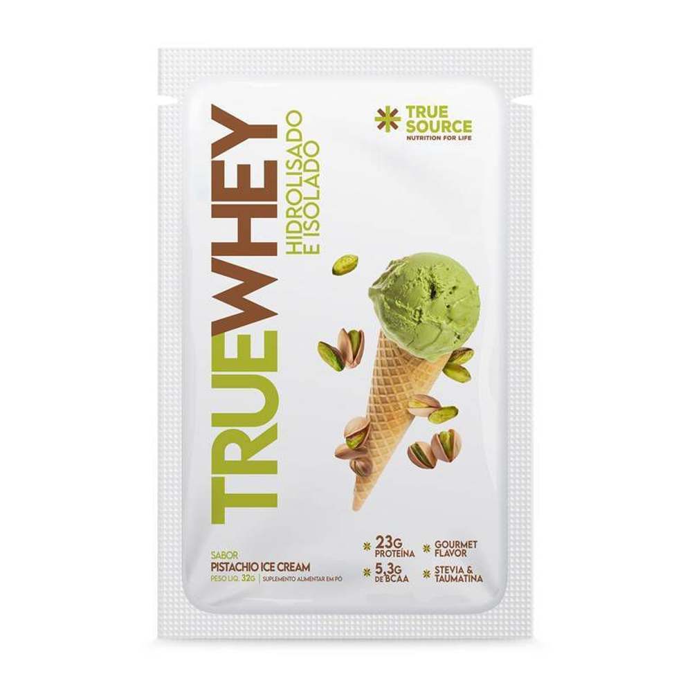 Proteína True Whey Pistachio Ice Cream Sachê 32g True Source :: UniNatural