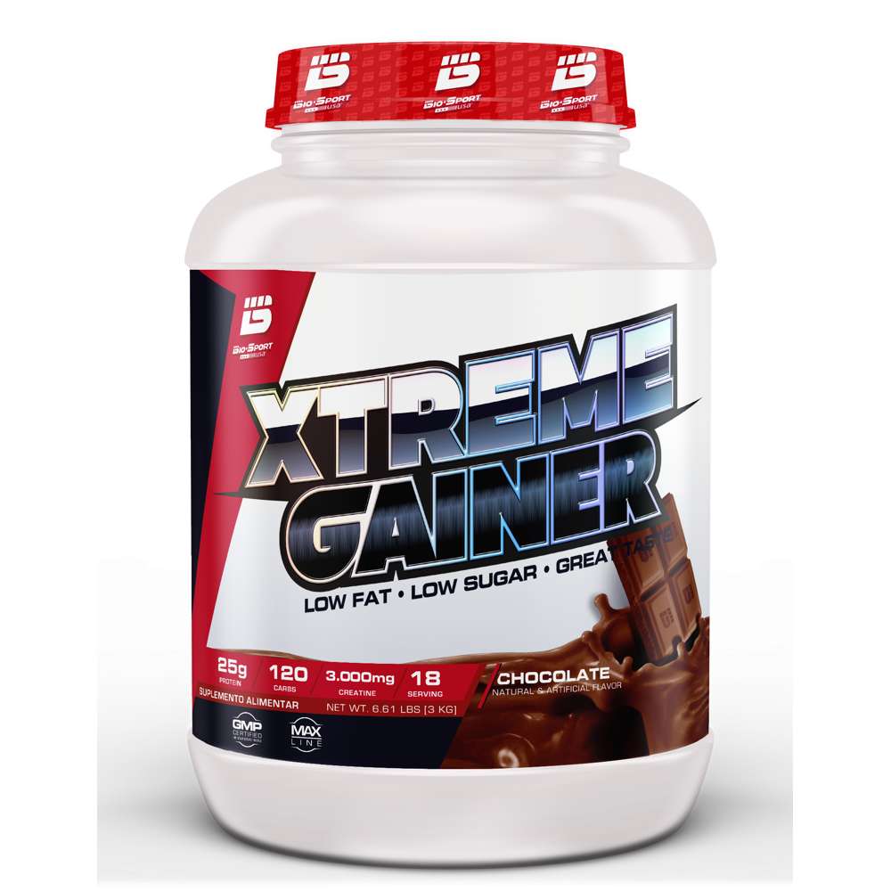 Hipercalórico Xtreme Gainer Chocolate 3Kg Bio Sport USA :: UniNatural